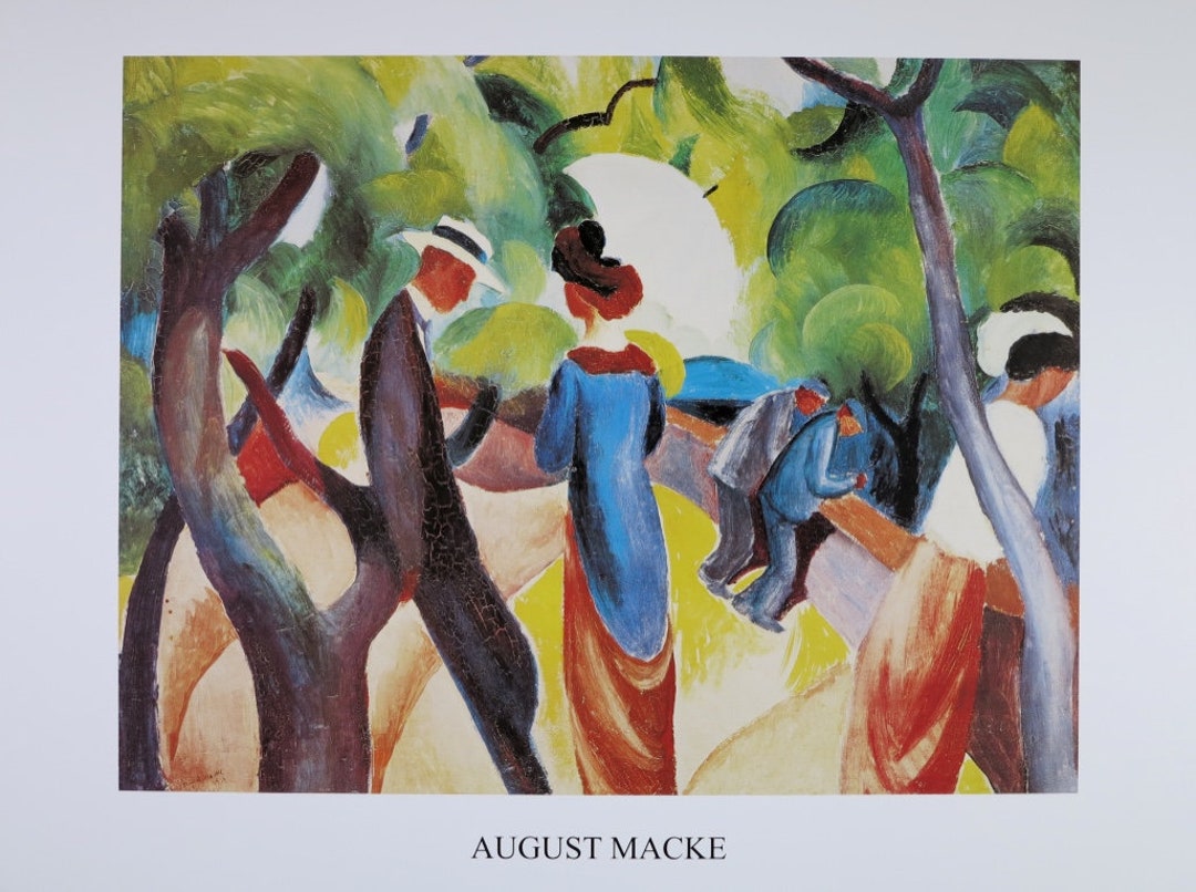 August Macke Exhibition Poster Promenade Garden Expressionist Museum ...