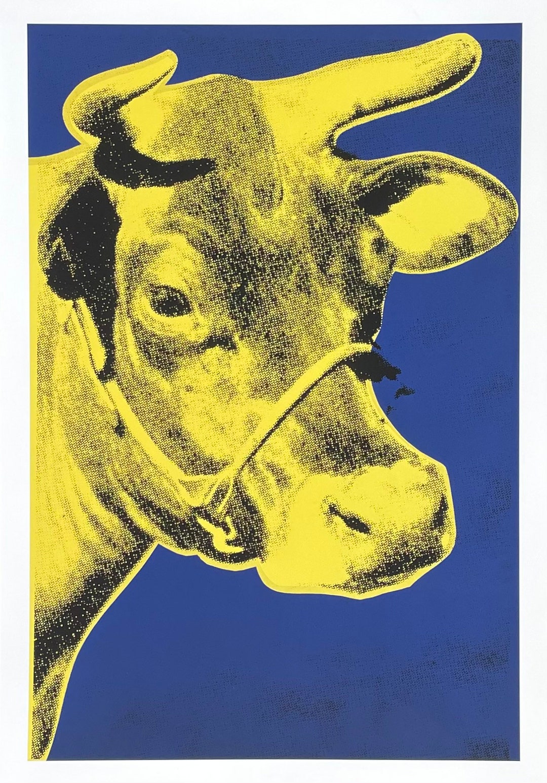 Andy Warhol Exhibition Poster Cow Yellow Blue Pop-art Museum Artist Art ...