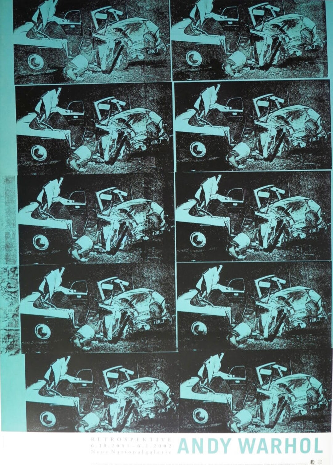 Andy Warhol Exhibition Poster Retrospective Green Disaster 10 Times Pop ...