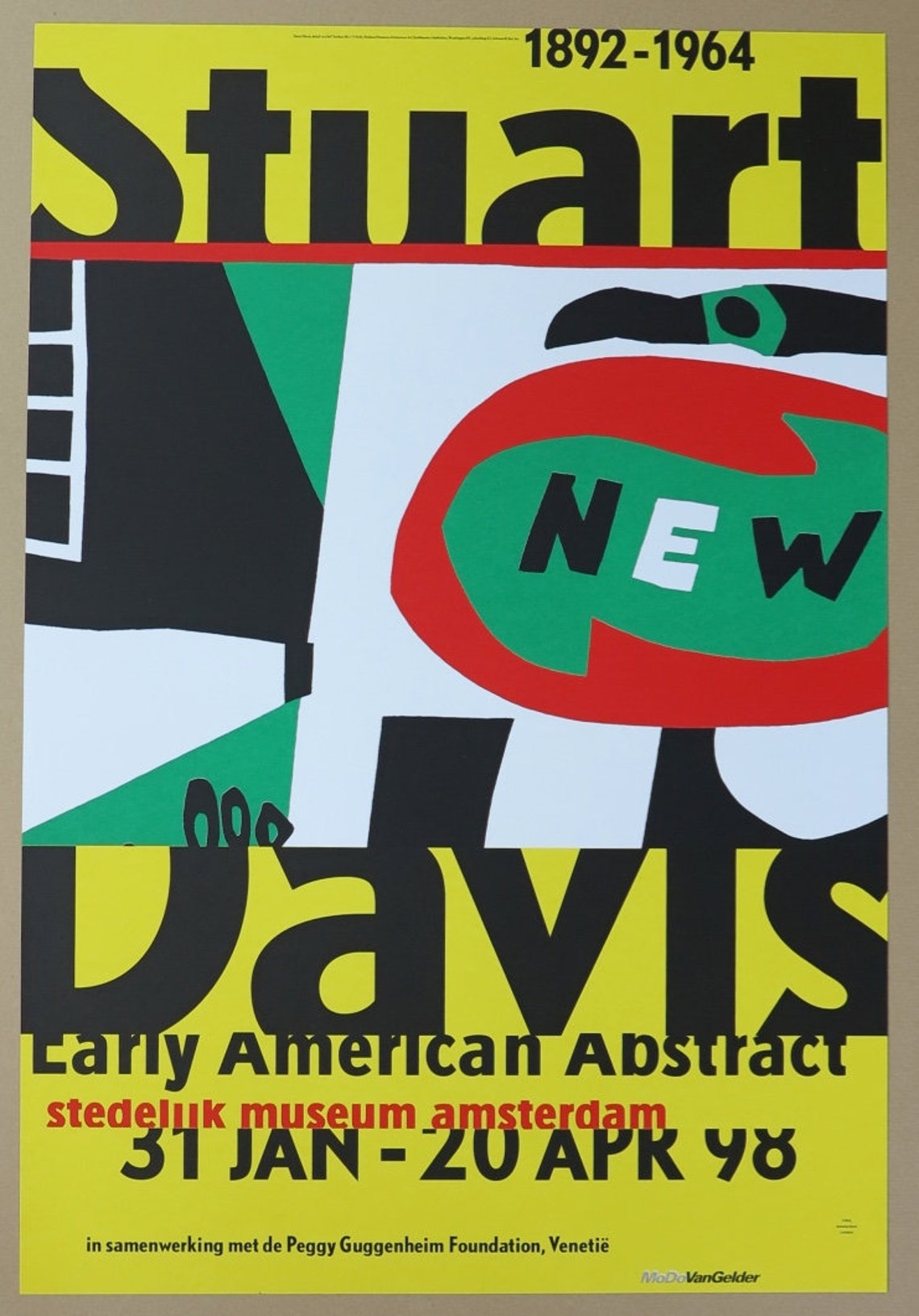 Stuart Davis Exhibition Poster Early American Abstract - Etsy