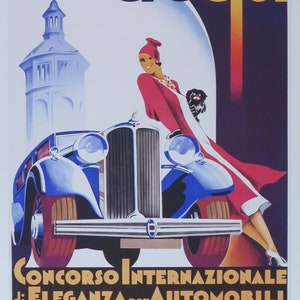 Automobile Club - Concours D'elegance - Offset Lithograph - High ...