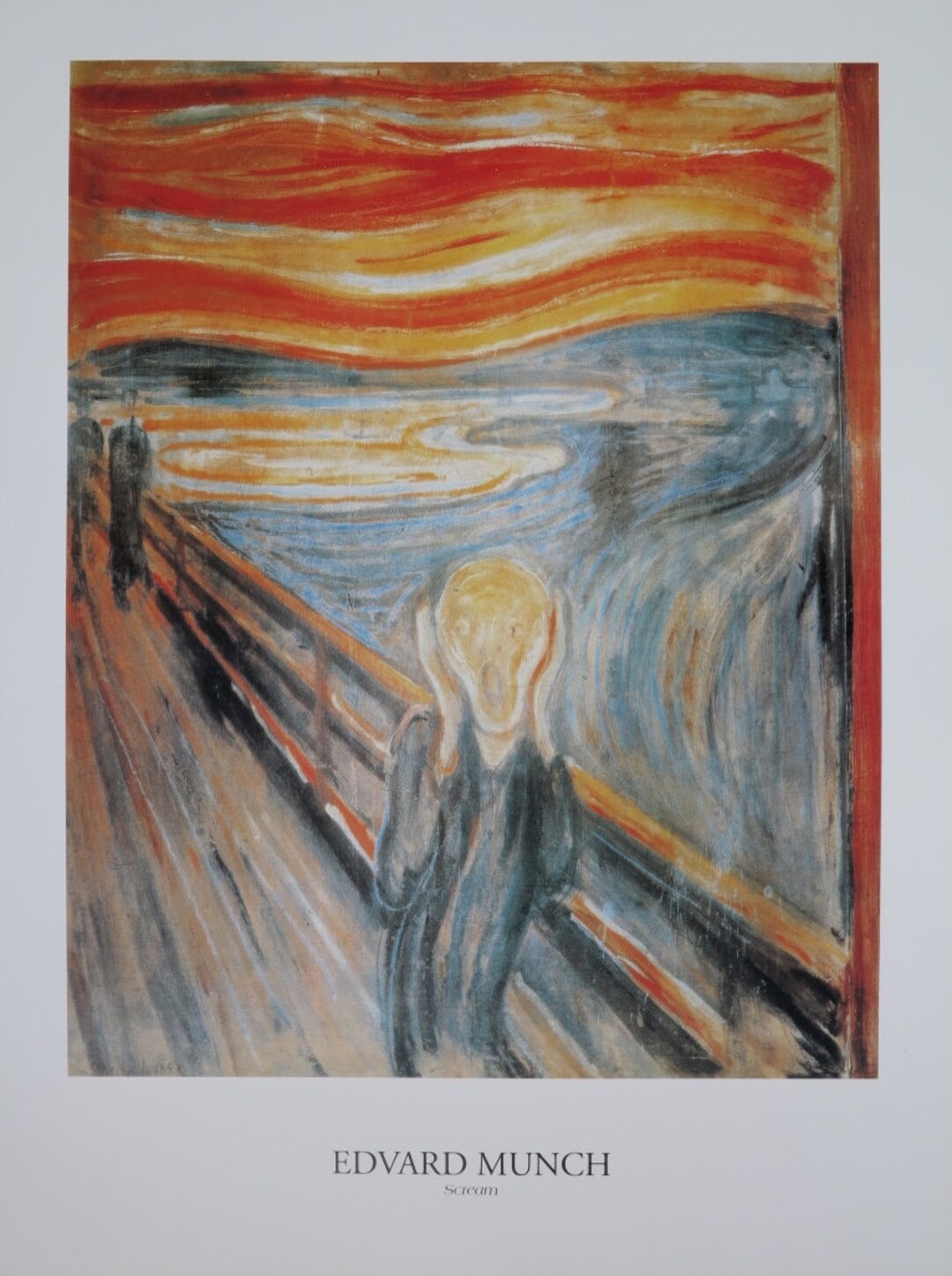 Edvard Munch Exhibition Poster the Scream Museum Print Offset Litho ...