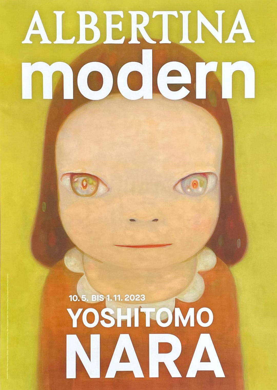 Yoshitomo Nara Exhibition Poster - Miss Margaret - Albertina - Portrait ...