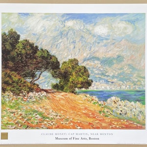 Claude Monet Exhibition Poster - Cap Martin Near Menton - Impressionist ...