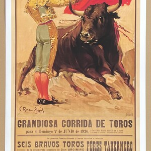 Bullfighting Exhibition Poster - Barcelona - Spain - Tradition - Art ...