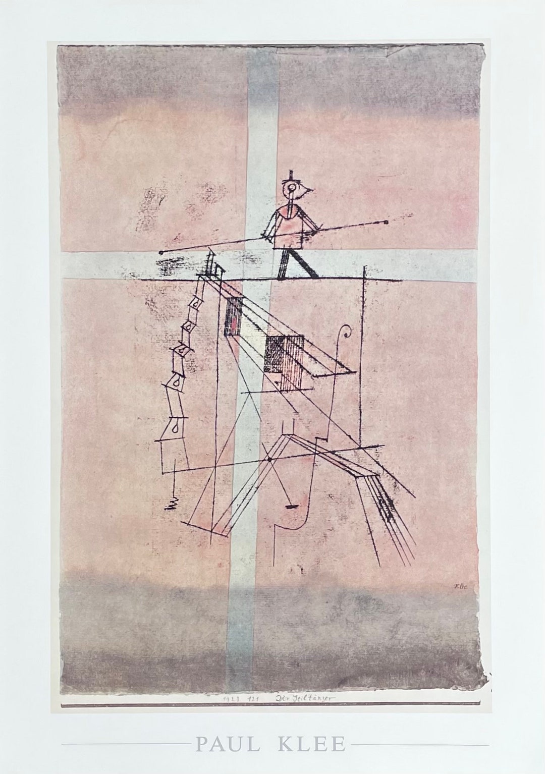 Paul Klee Exhibition Poster - the Rope Dancer - Museum Artist - Art ...