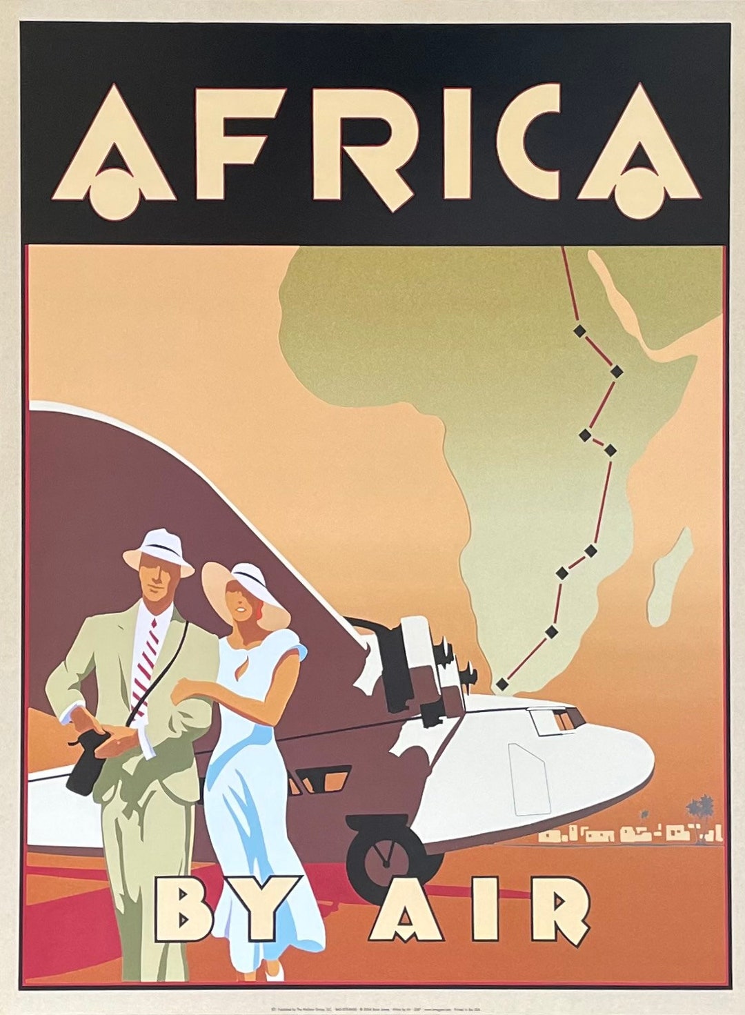 Africa by Air - Exhibition Poster - Airplane - Decorative ...