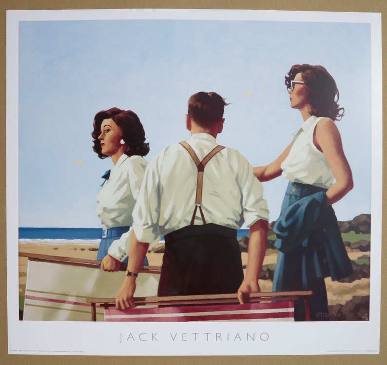 Jack Vettriano exhibition poster Young hearts offset | Etsy