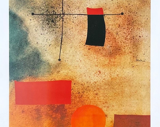 Joan Miro Exhibition Poster Abstract, 1935 Museum Artist Art Print ...