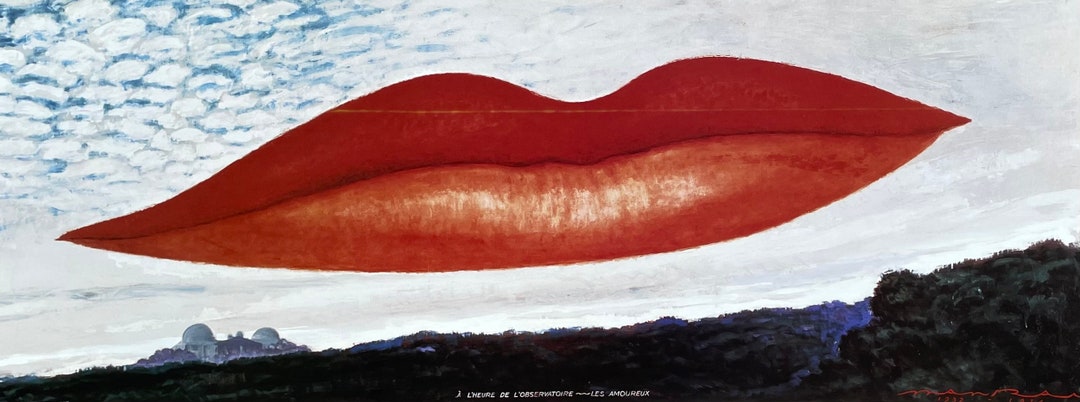 Man Ray Exhibition Poster A L'heure De L'observatoire Les Amoureux Red ...