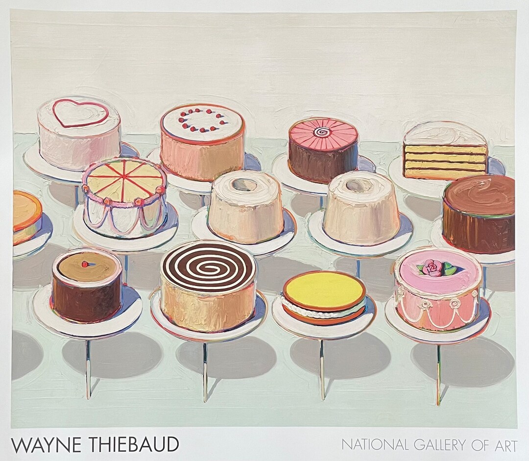 Wayne Thiebaud Exhibition Poster Cakes National Gallery of - Etsy