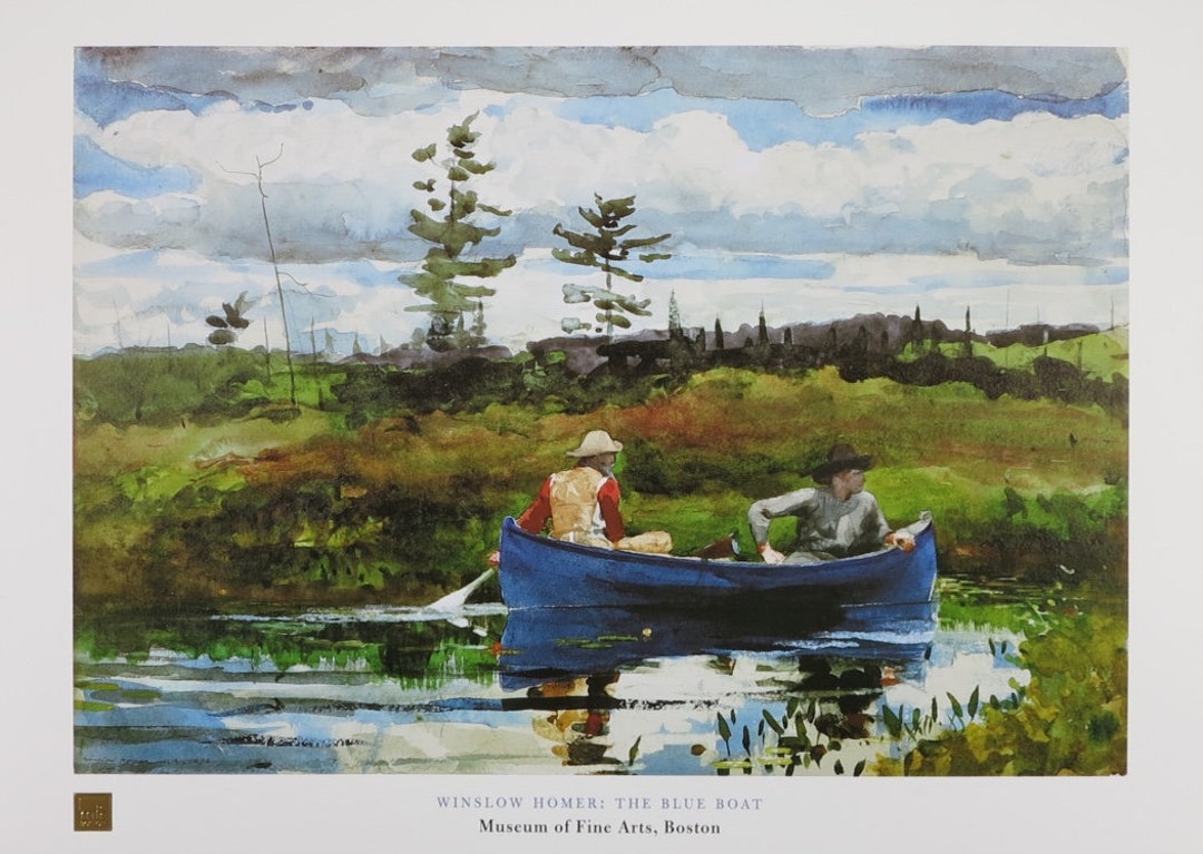 Winslow Homer Exhibition Poster the Blue Boat Fisherman - Etsy