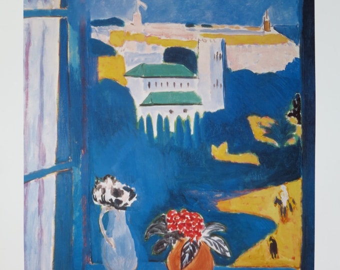 Henri Matisse Exhibition Poster Window at Tangiers Still Life Blue ...