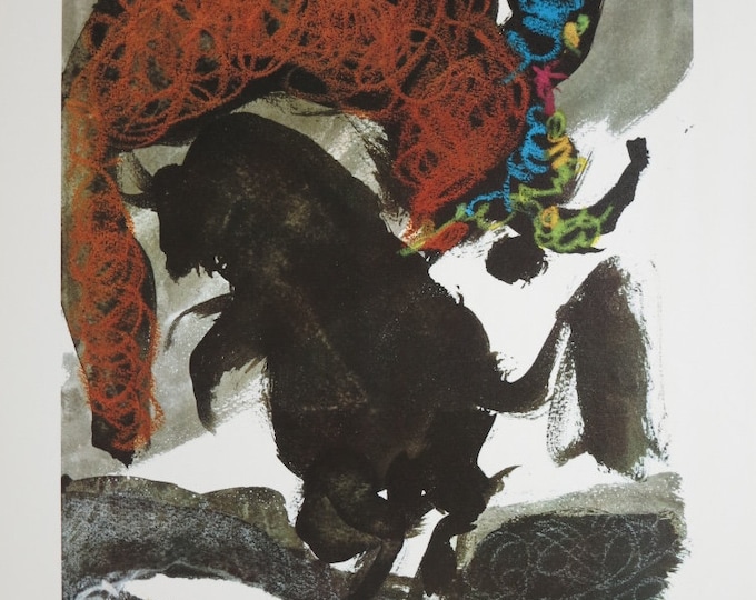 Pablo Picasso Exhibition Poster Toras Y Toreros Vintage Art Print 1970s ...