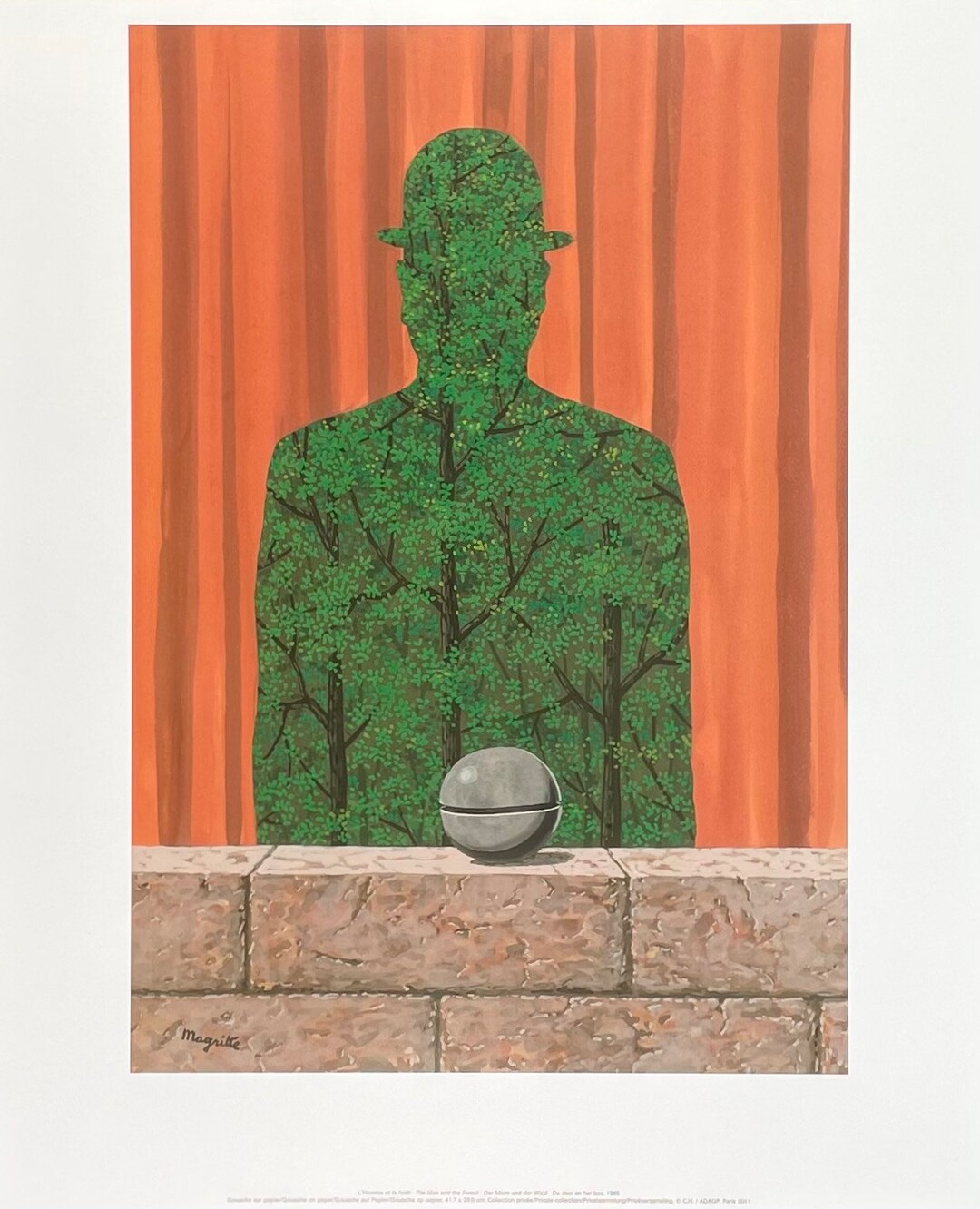 Rene Magritte Exhibition Poster - the Man and the Forest - Surrealist ...