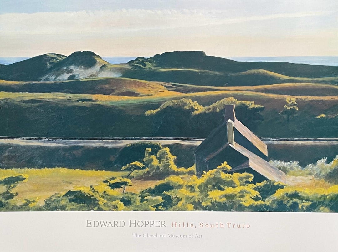 Edward Hopper Exhibition Poster Hills, South Truro the Cleveland Museum ...