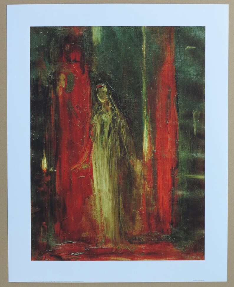 Henry Fuseli Exhibition Poster Lady Macbeth Portrait of a - Etsy