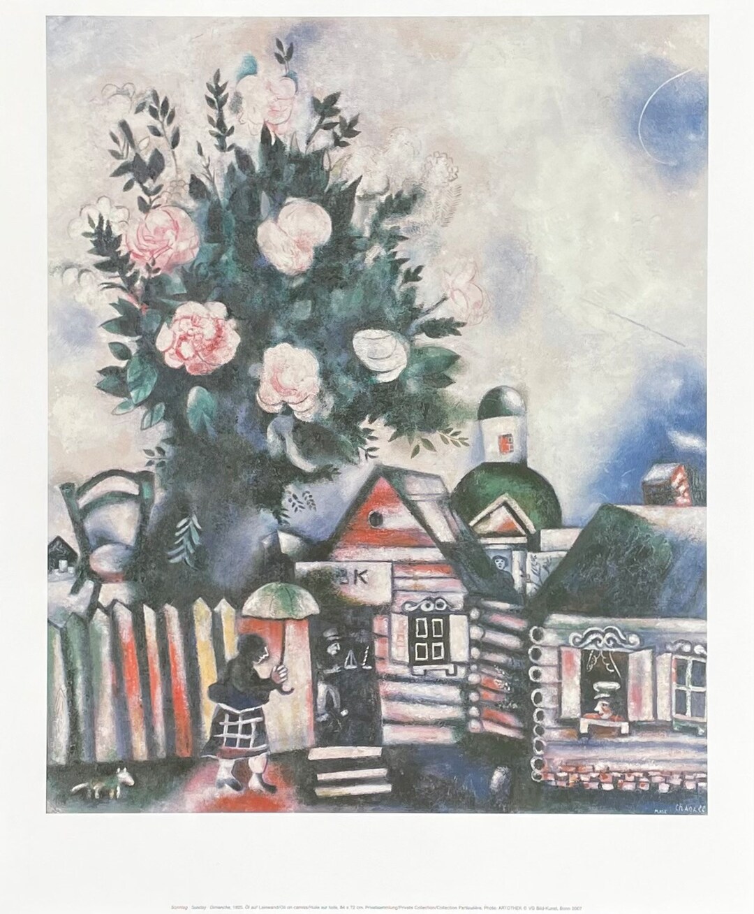 Marc Chagall Exhibition Poster - Sunday - Museum Artist - Art Print ...