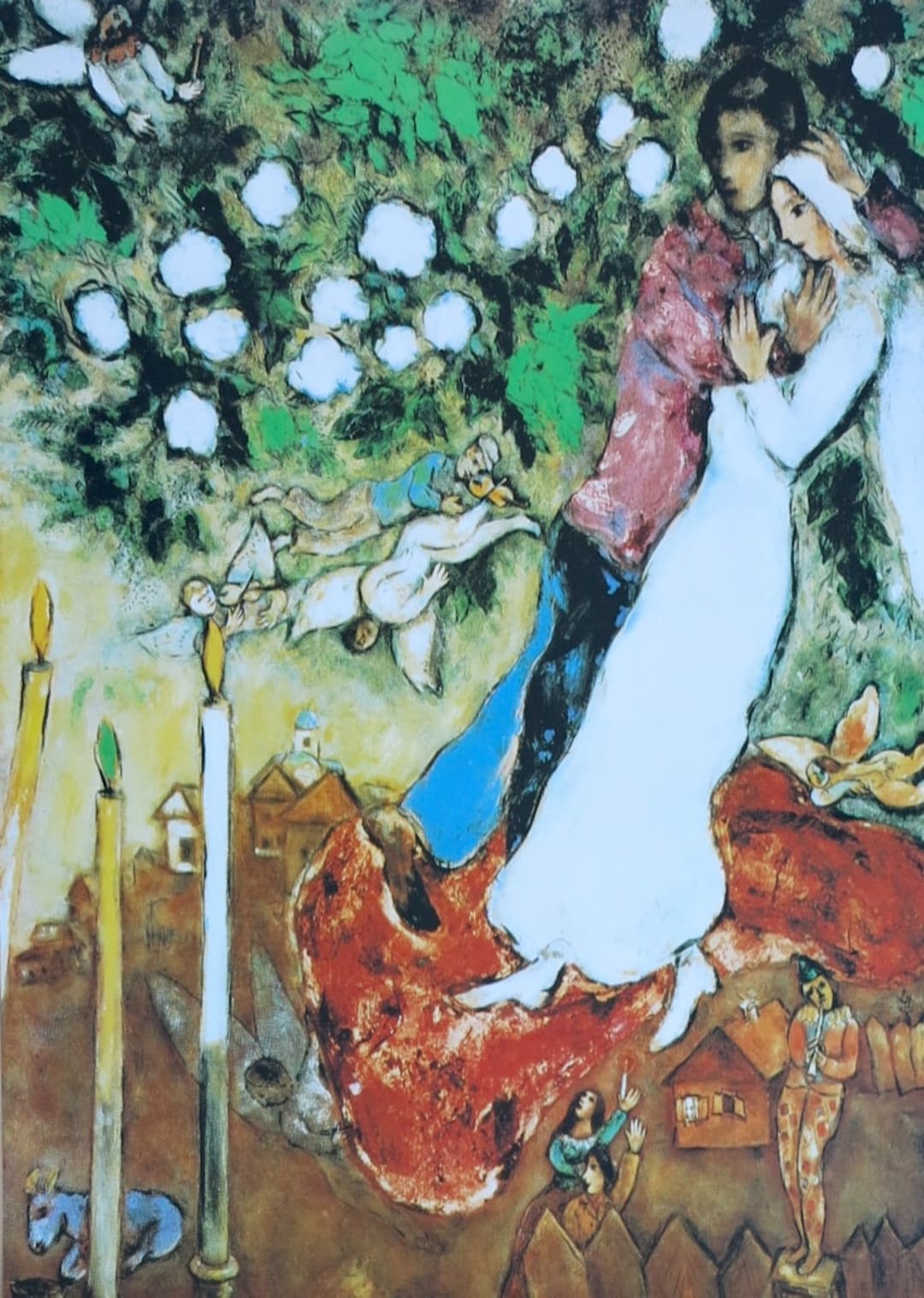 Marc Chagall Exhibition Poster the Three Candles Lovers Love Museum ...