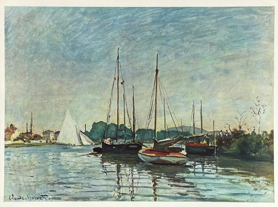 Claude Monet Exhibition Poster - the Pleasure Boat - Very Early Art ...
