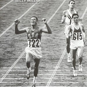 Billy Mills Exhibition Poster - Motivational Quote - Famous Athlete ...