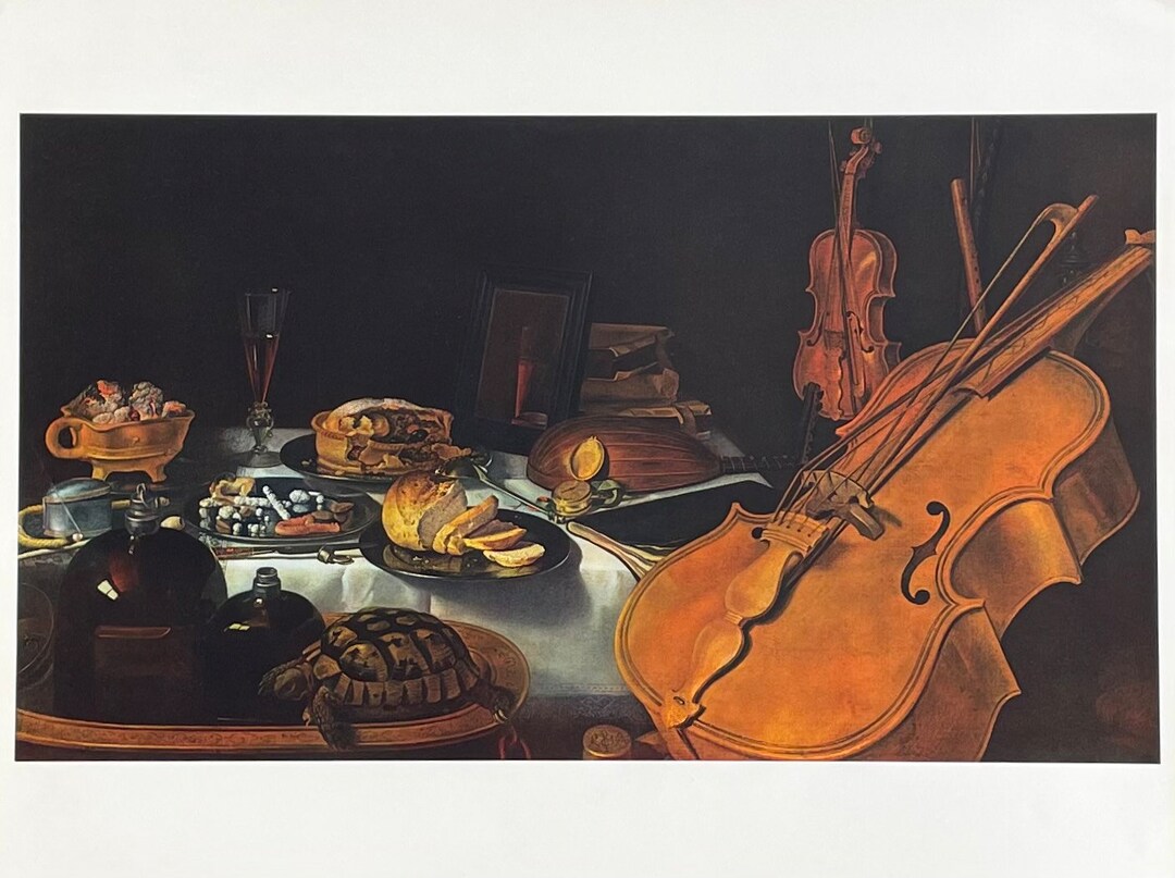 Pieter Claesz Exhibition Poster - Still Life With Musical Instruments ...