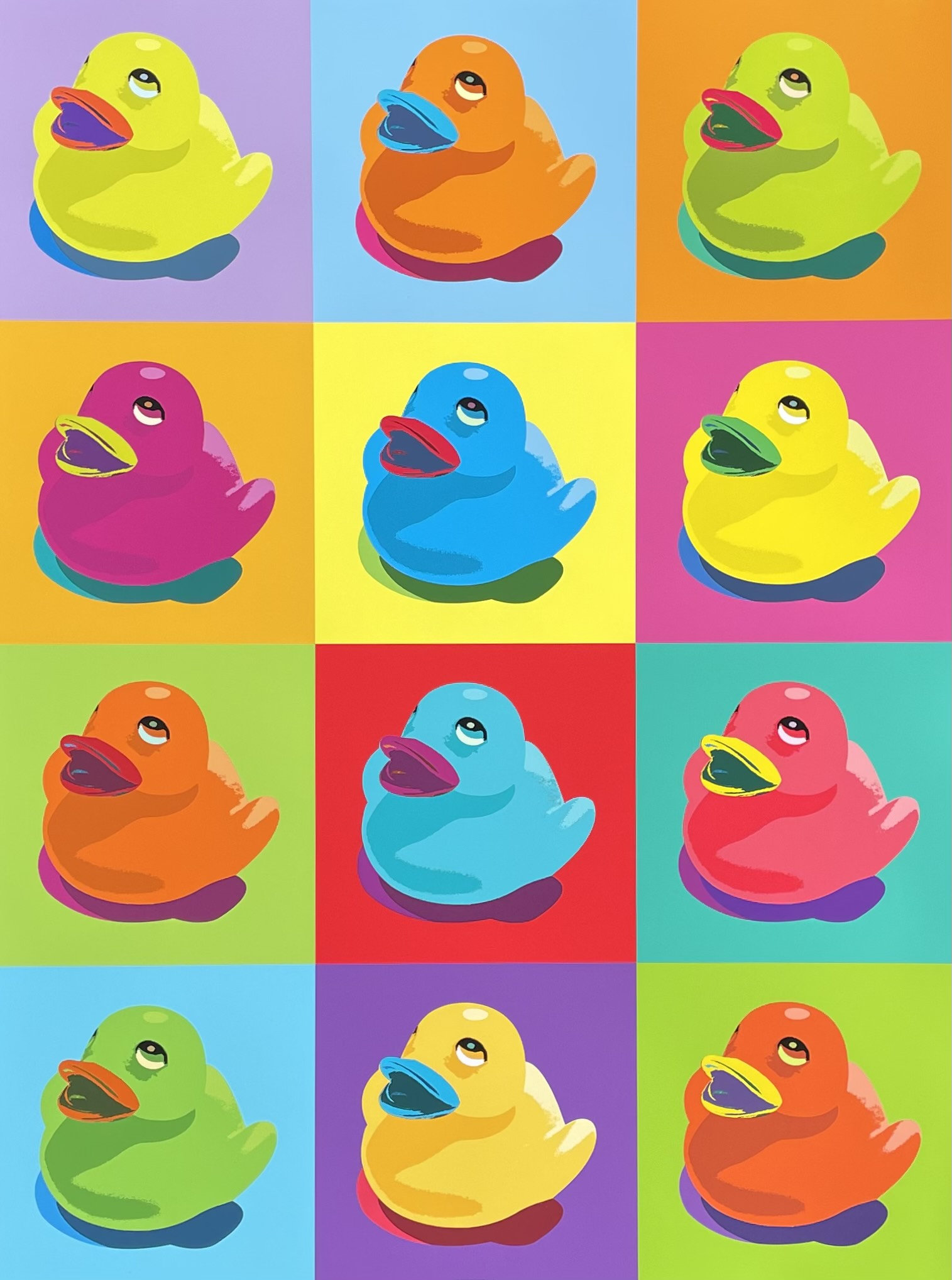 Colorful Rubber Duck Wallpaper