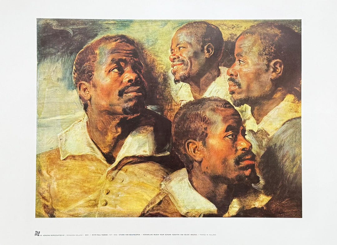 Peter Paul Rubens Exhibition Poster - Four Studies of the Head of a ...