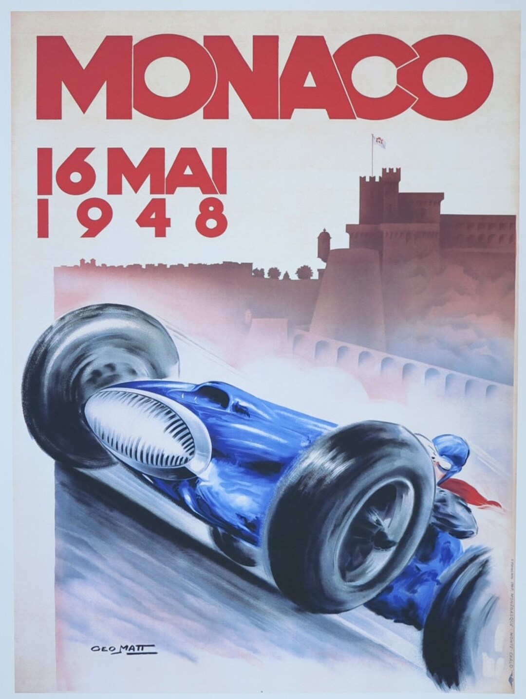 Geo Ham Exhibition Poster Formula 1 Grand Prix Monaco - Etsy