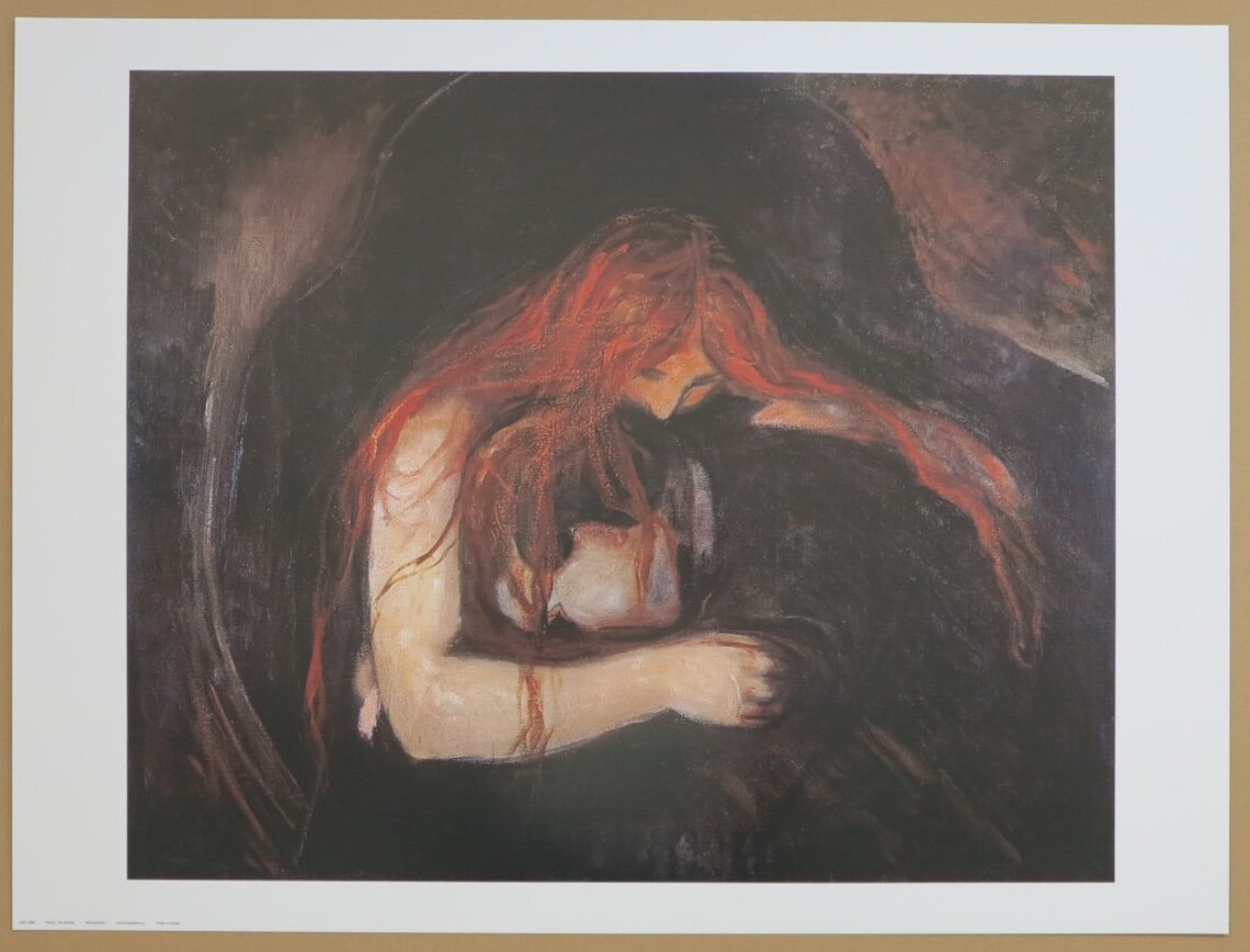 Edvard Munch Exhibition Poster the Vampire Museum Print - Etsy