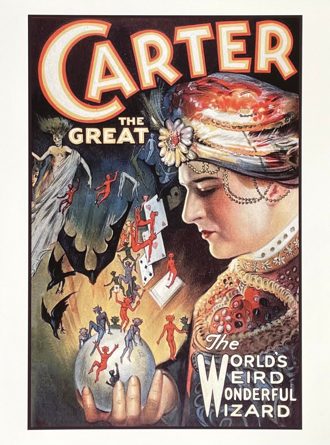 Charles Carter Exhibition Poster - Carter the Great - Magician - Wizard ...