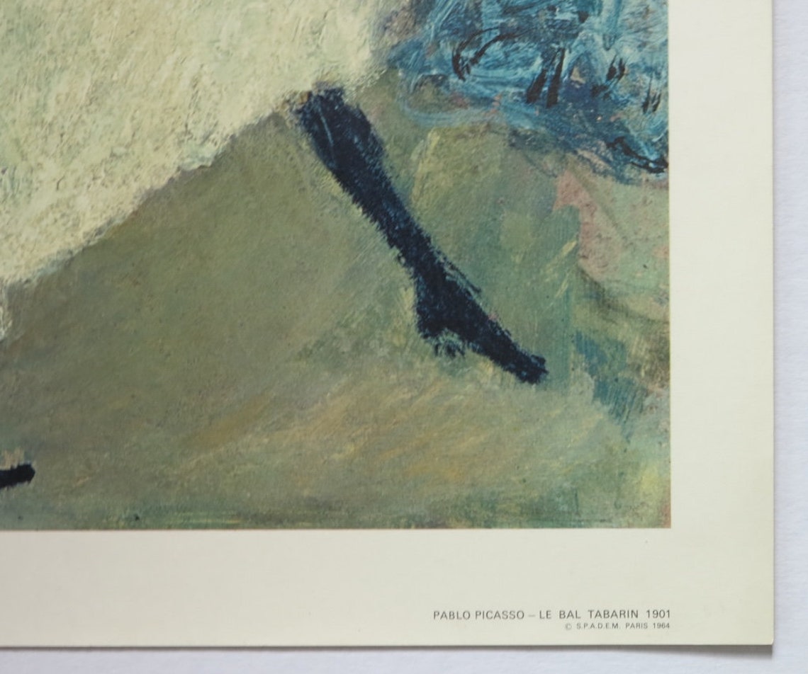 Pablo Picasso Exhibition Poster Le Bal Taberin Very Early | Etsy