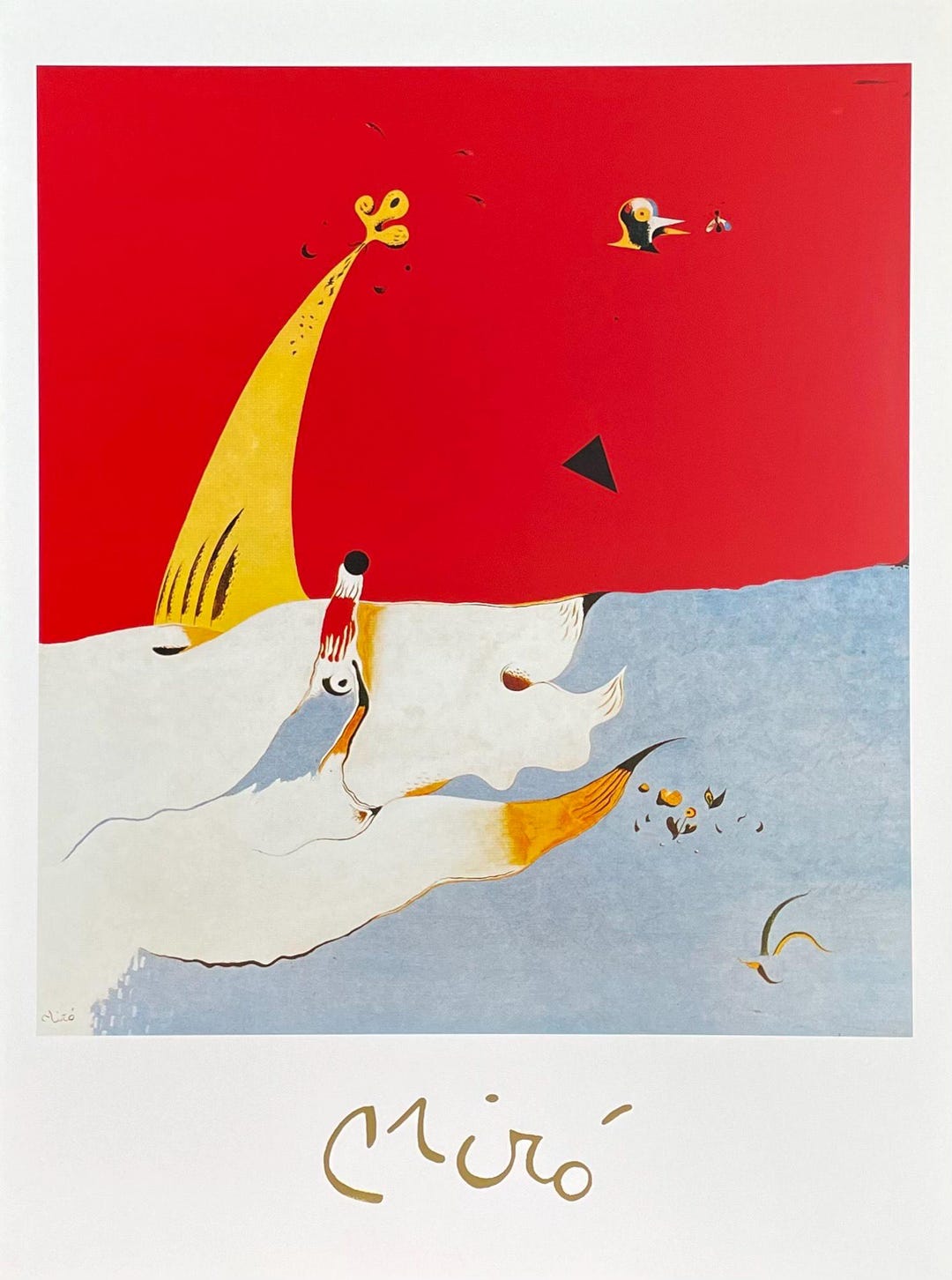 Joan Miro Exhibition Poster - Landscape - Red - Museum Artist - Art ...