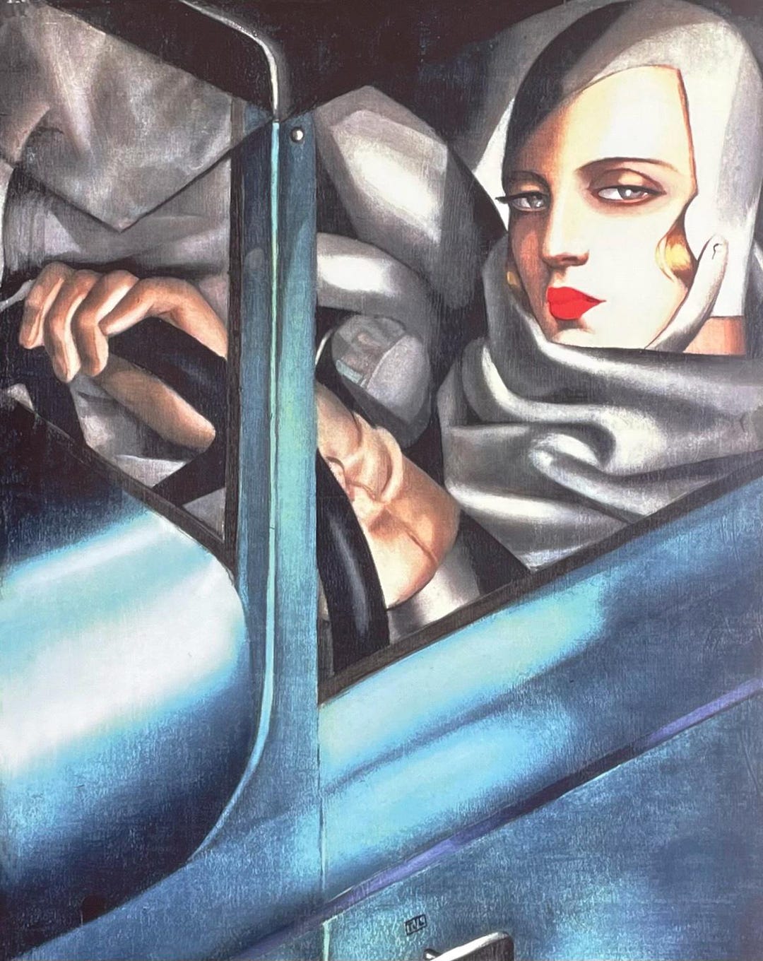 Tamara De Lempicka Exhibition Poster Self-portrait Young Lady in Car ...