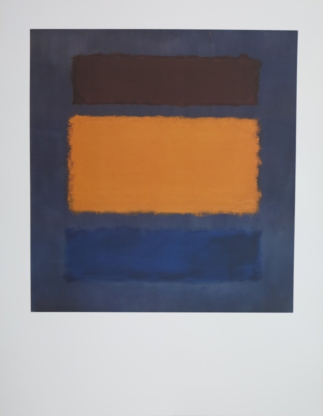 Mark Rothko Exhibition Poster Untitled brown, Orange and Blue on Maroon ...
