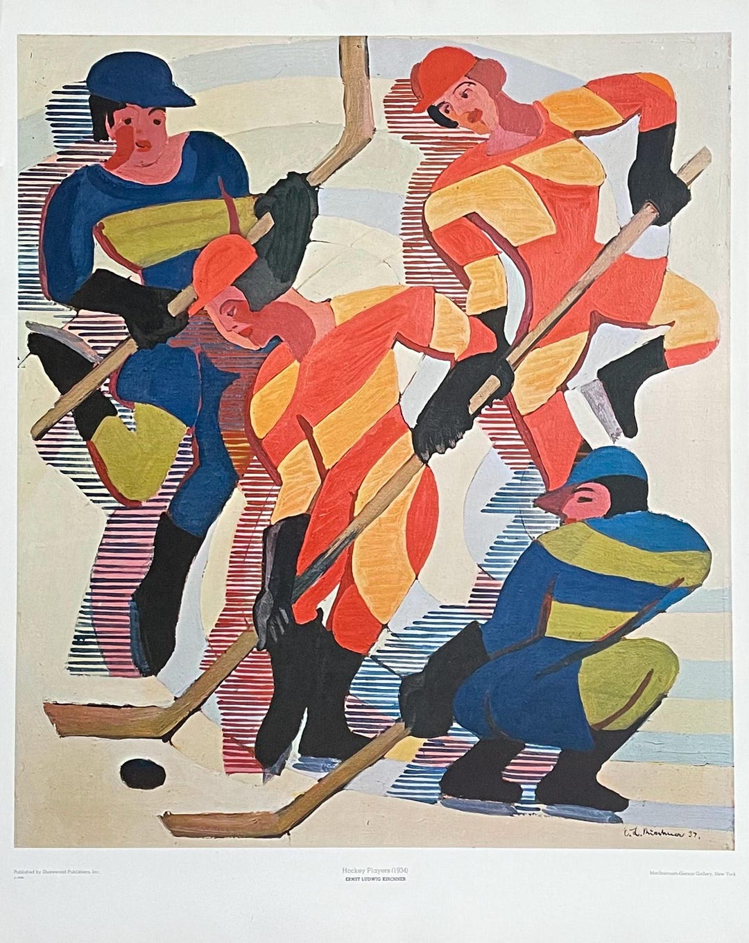 Ernst Ludwig Kirchner Exhibition Poster - the Hockey Players - Die ...