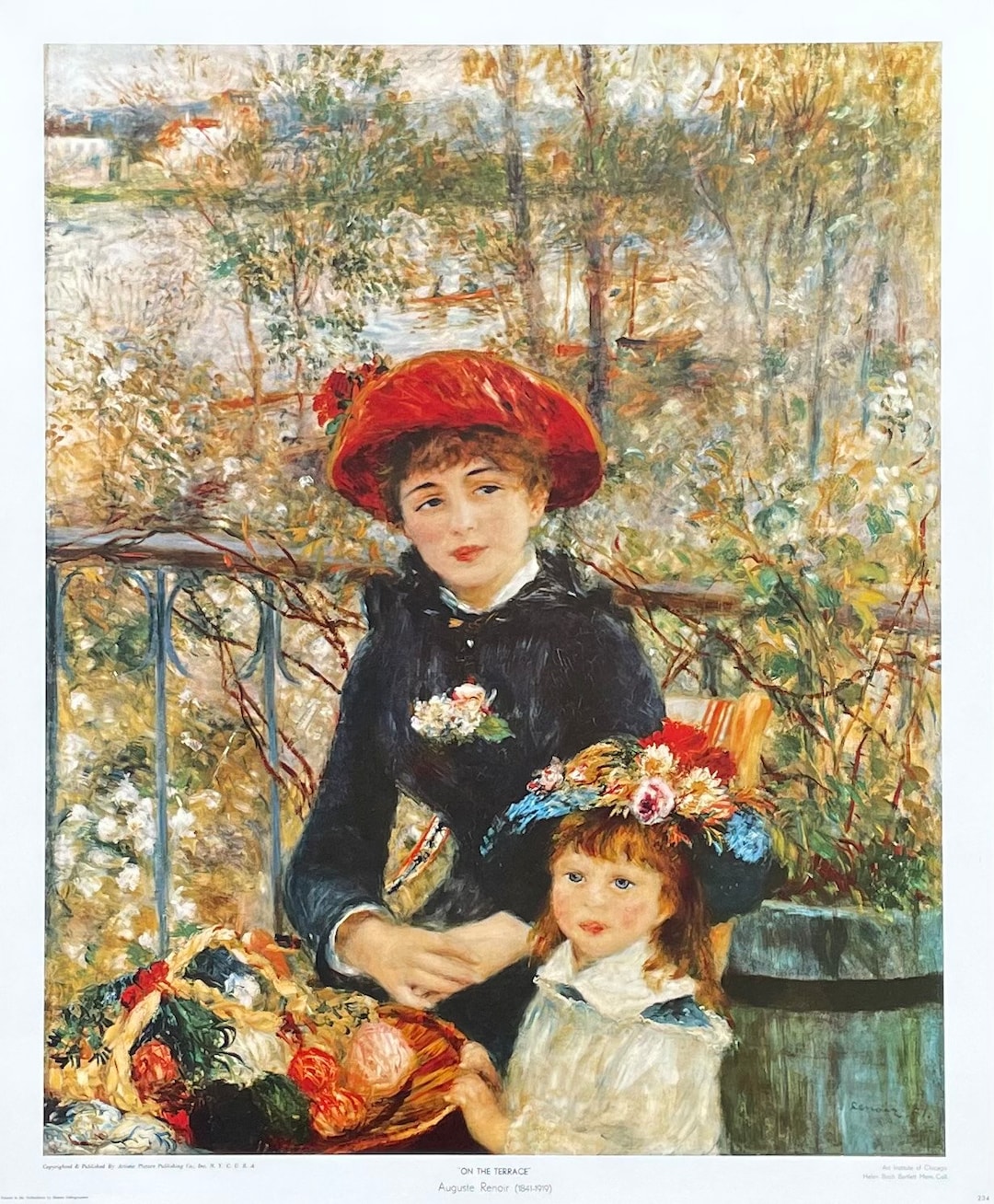 Pierre Auguste Renoir Exhibition Poster - on the Terrace - Portrait ...