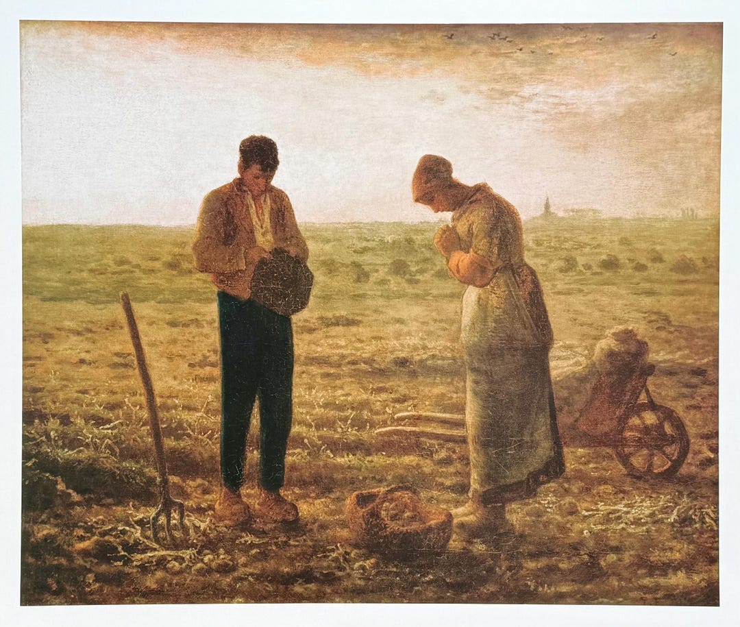 Jean Francois Millet Exhibition Poster - the Angelus - Barbizon ...