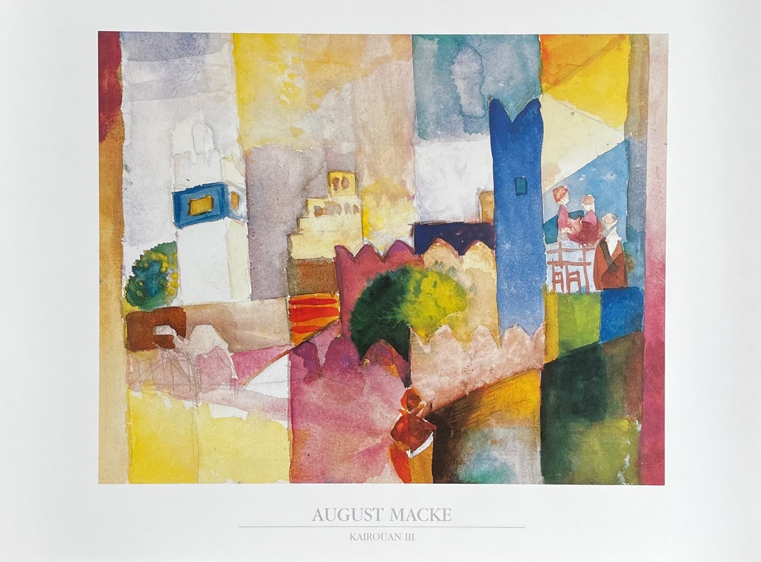 August Macke Exhibition Poster - Kairouan III - Expressionist - Museum ...