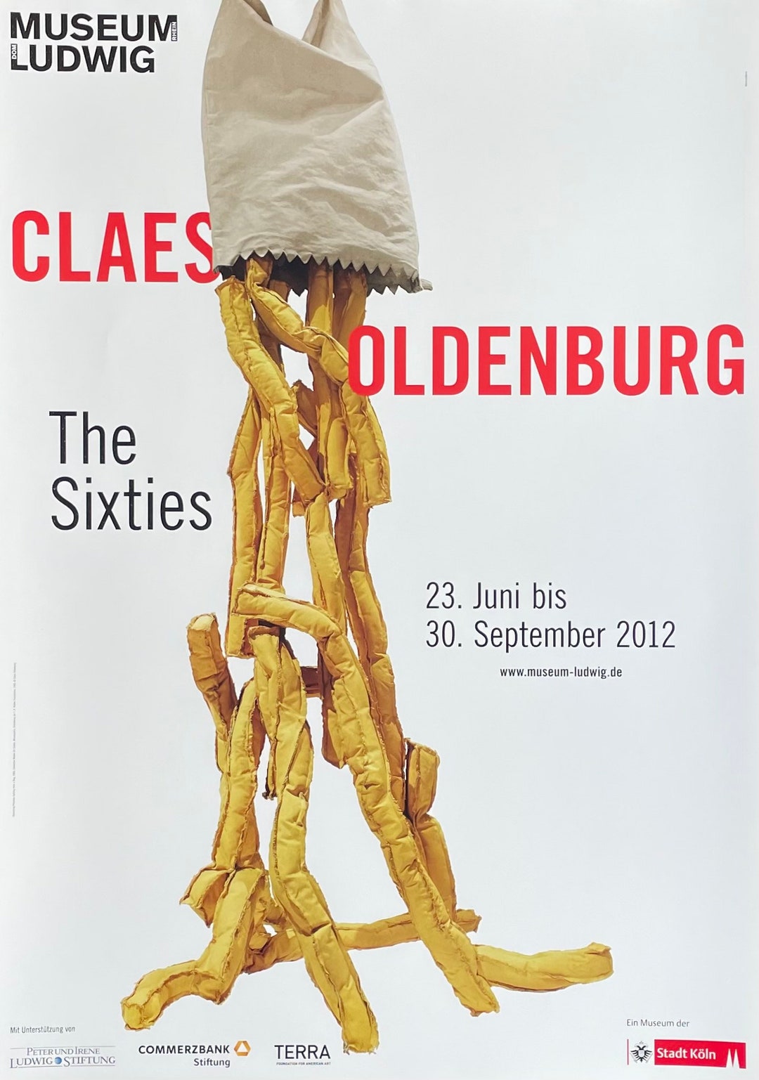 Claes Oldenburg Exhibition Poster the Sixties Sculpture Museum Artist ...