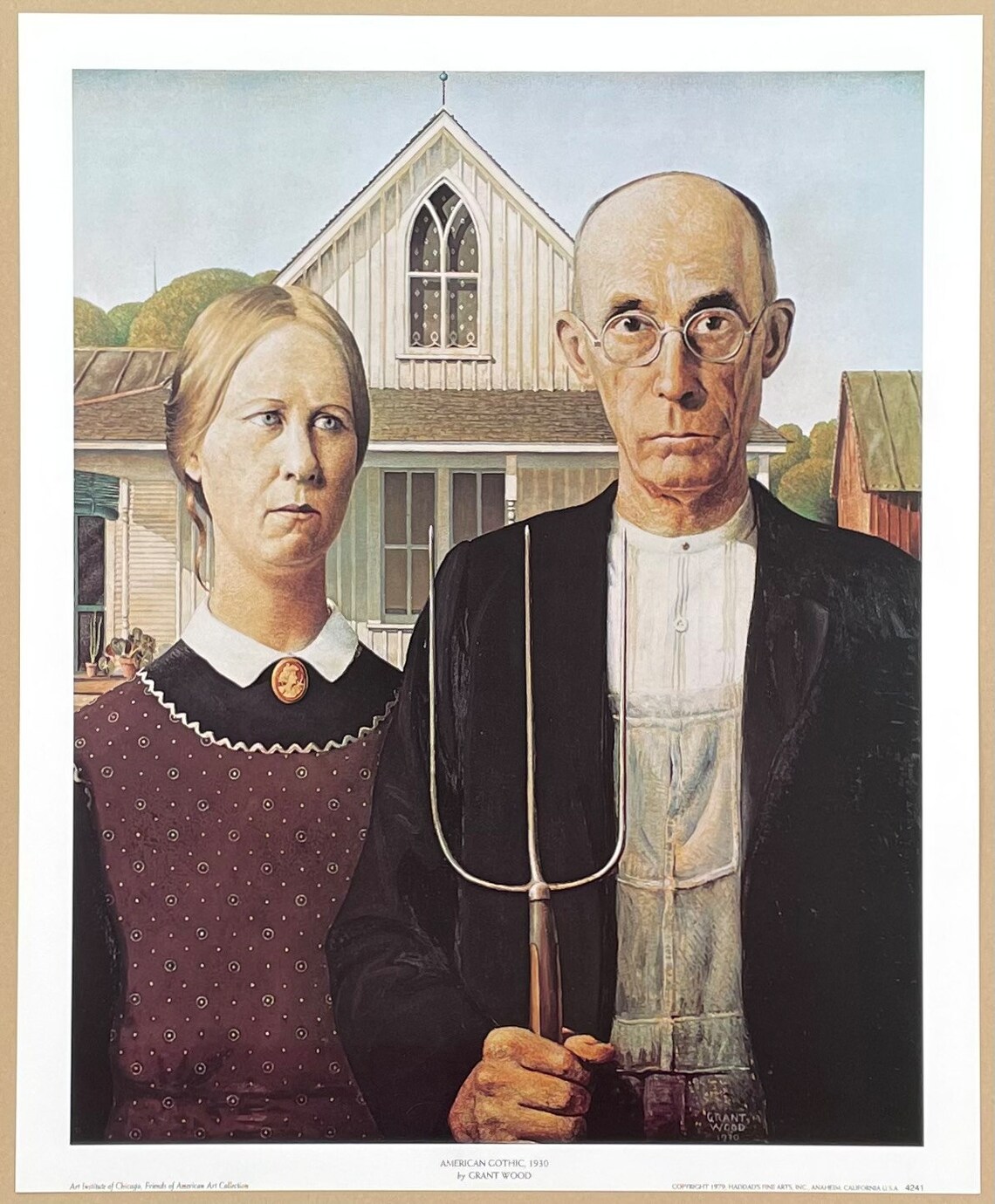 Grant Wood Exhibition Poster - American Gothic, 1930 - Museum Artist ...