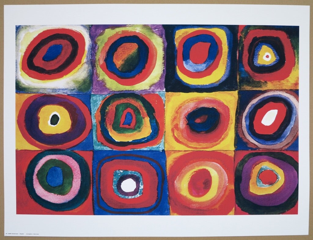 Kandinsky exhibition poster Color study of squares | Etsy