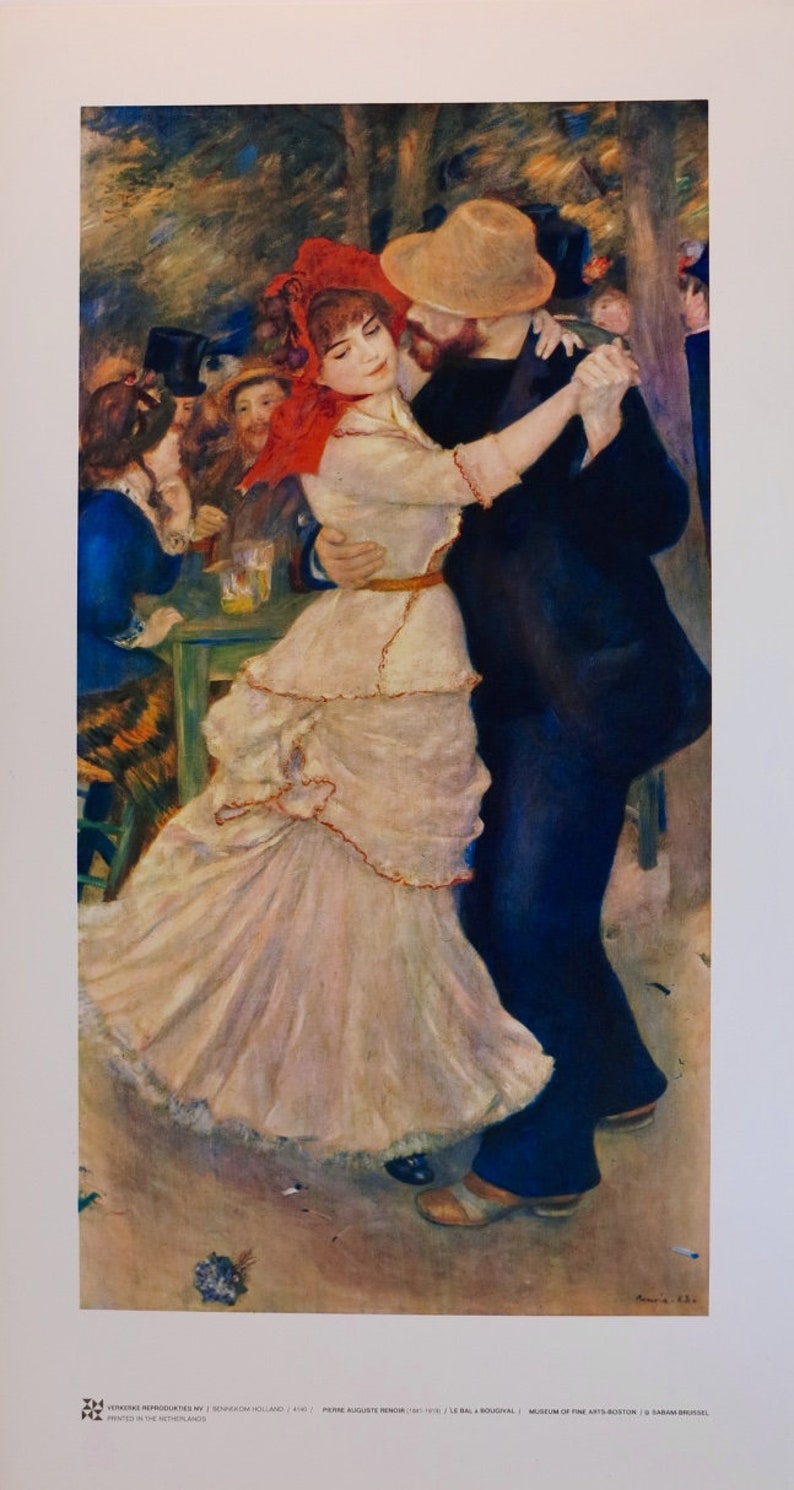 Auguste Renoir Exhibition Poster Le Bal a Bougival the - Etsy