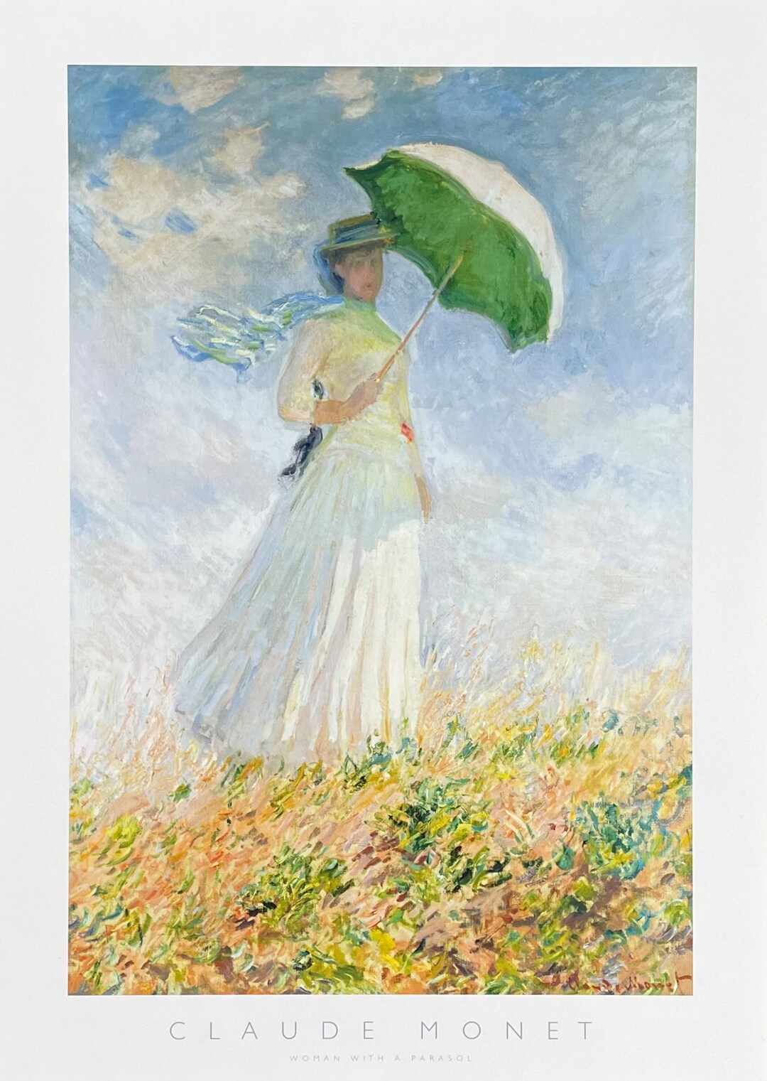 Claude Monet Exhibition Poster - Woman With a Parasol - Impressionist ...