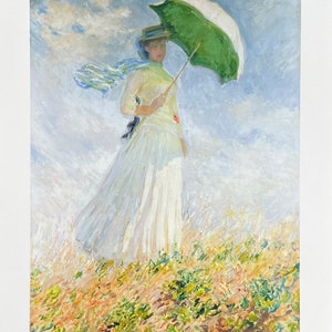 Claude Monet Exhibition Poster - Woman With a Parasol - Impressionist ...