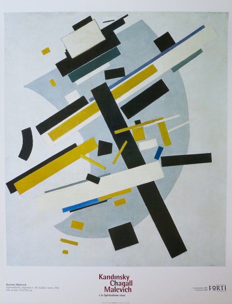 Kazimir Malevich Exhibition Poster - Suprematismo - Russian Painter ...