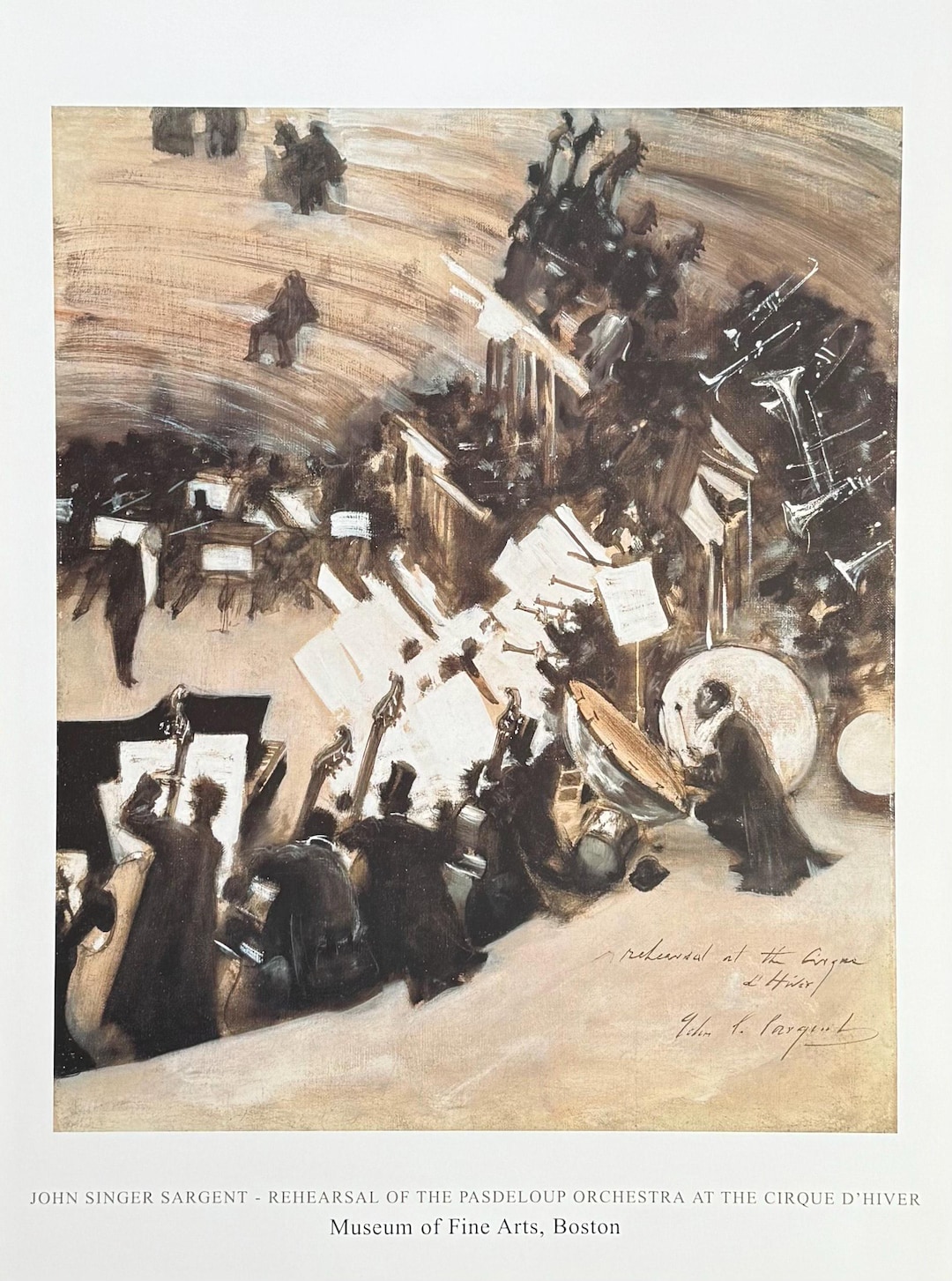 John Singer Sargent Exhibition Poster - Rehearsal of the Orchestra ...