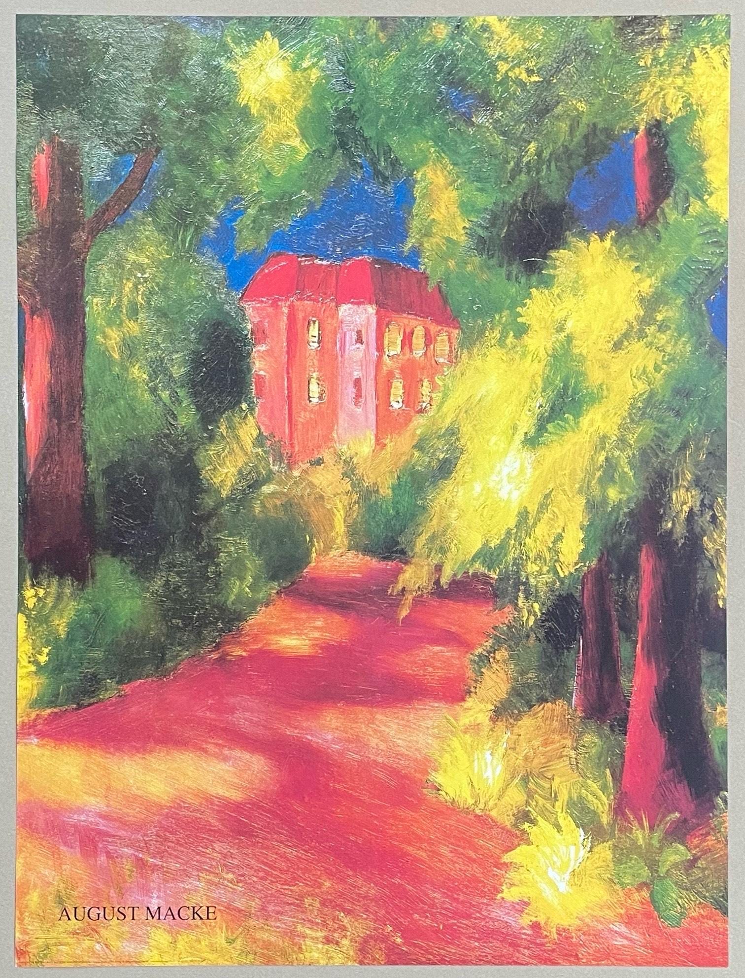 August Macke Exhibition Poster - the Red House - Expressionist - Museum ...