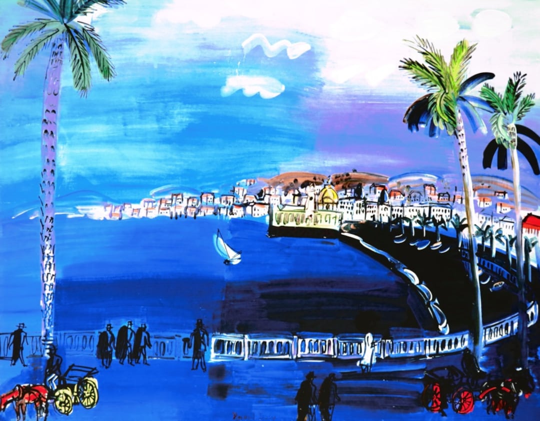Raoul Dufy Exhibition Poster Nice the Bay of Angels Blue - Etsy