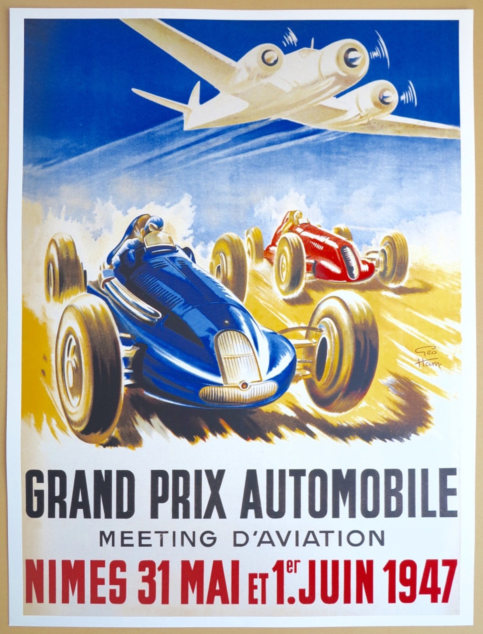 Geo Ham Exhibition Poster Formula 1 Grand Prix Automobile - Etsy